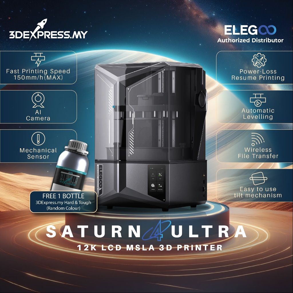 [READY STOCK] Elegoo Saturn 4 Ultra 12k & 16k 3D Resin Printer (mSLA) with Tilting Vat | Shopee ...