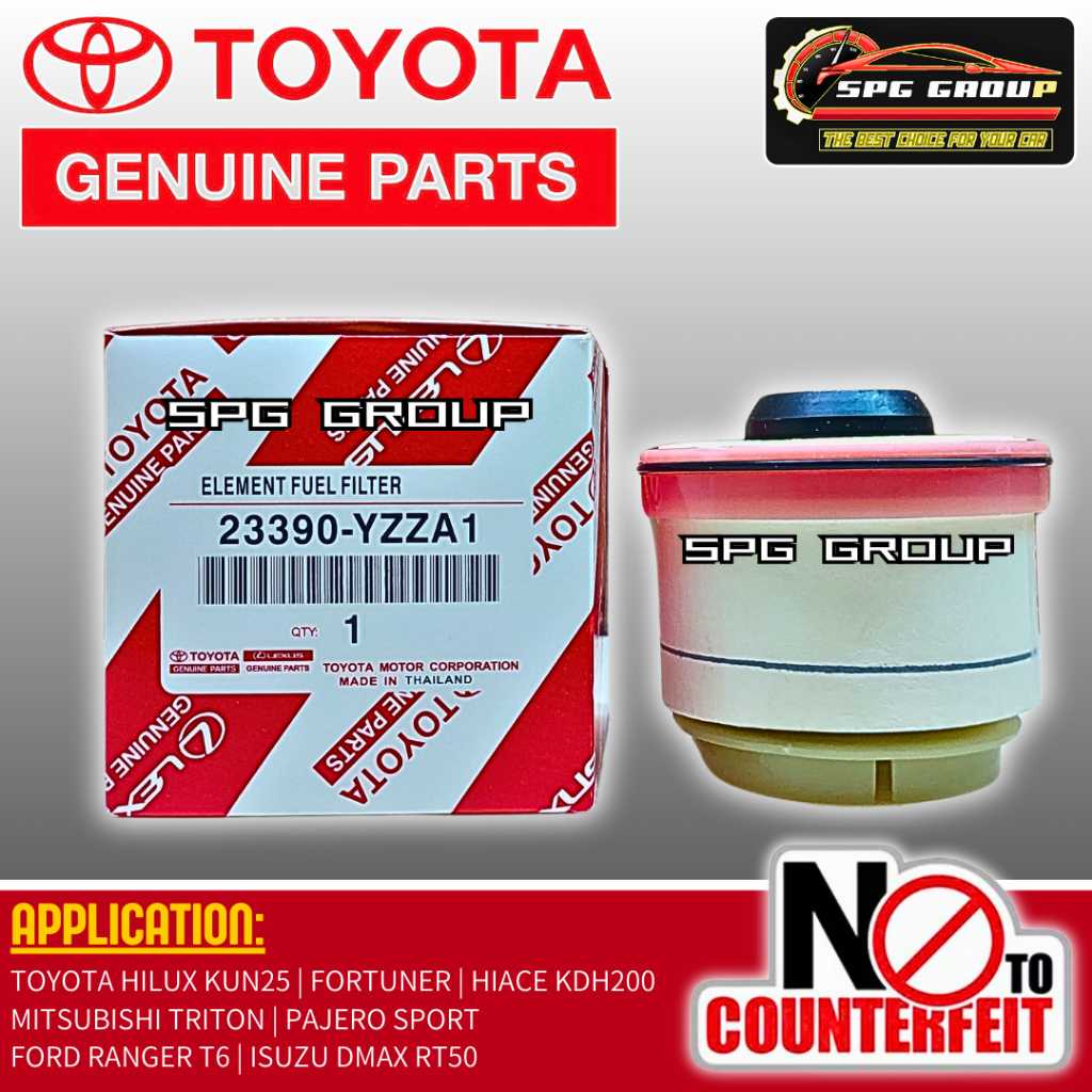 100% GENUINE TOYOTA FUEL FILTER 23390-YZZA1 HILUX KUN25 KUN26 FORTUNER ...