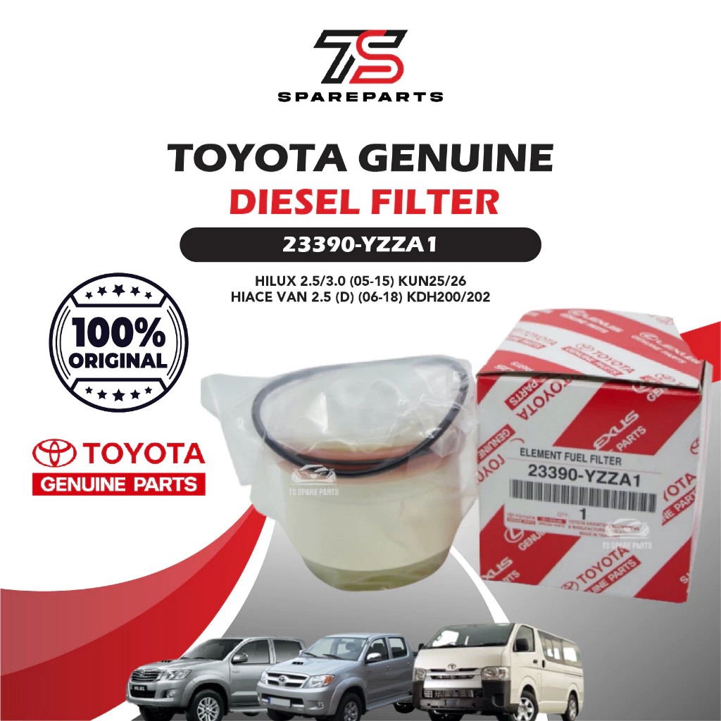 Toyota Diesel Filter 23390-YZZA1 Hilux/Hiace Van KDH200/202,KUN25/40/50 ...