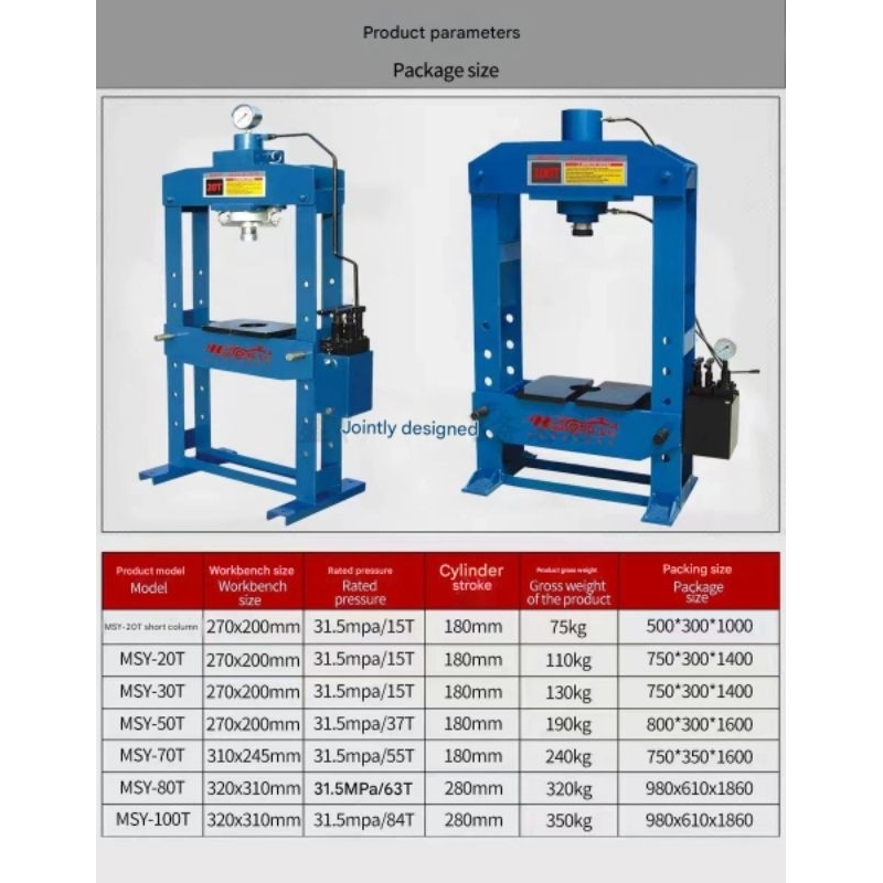 Heavy Duty Hydraulic Press Jack/ Jack Press Bearing/ Table Jack Press ...