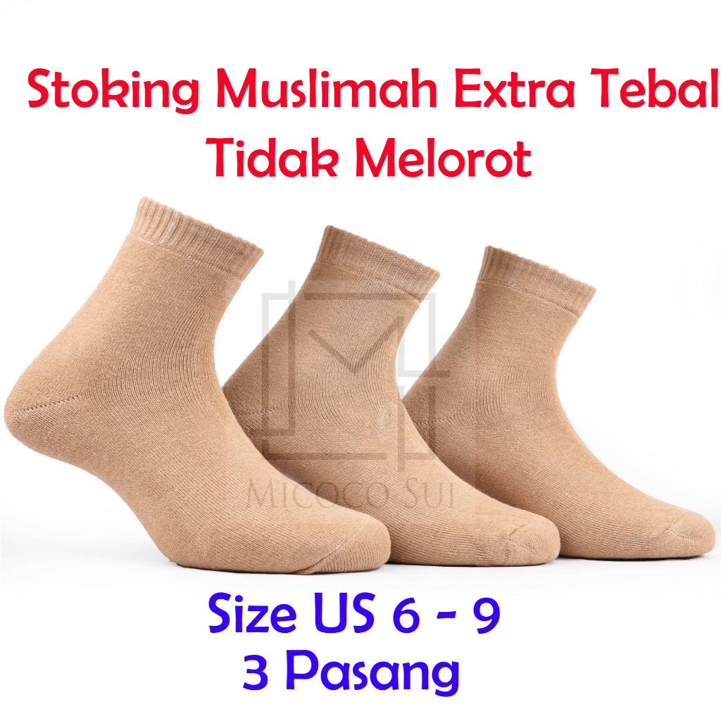 Stokin Muslimah Extra Tebal Dan Besar Sesuai untuk Solat Berpantang ...