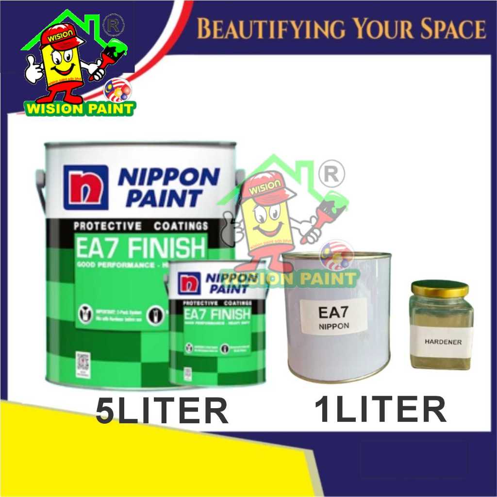 Nippon EA7 epoxy floor paint / cat lantai rumah epoxy simen, besi ...