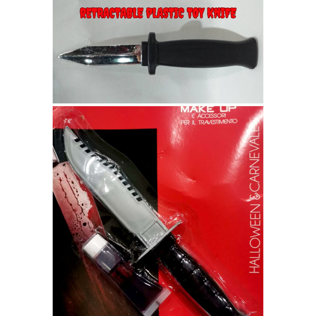 Halloween Pranking Toy Plastic Bleeding Knife Makeup for Theme Party ...