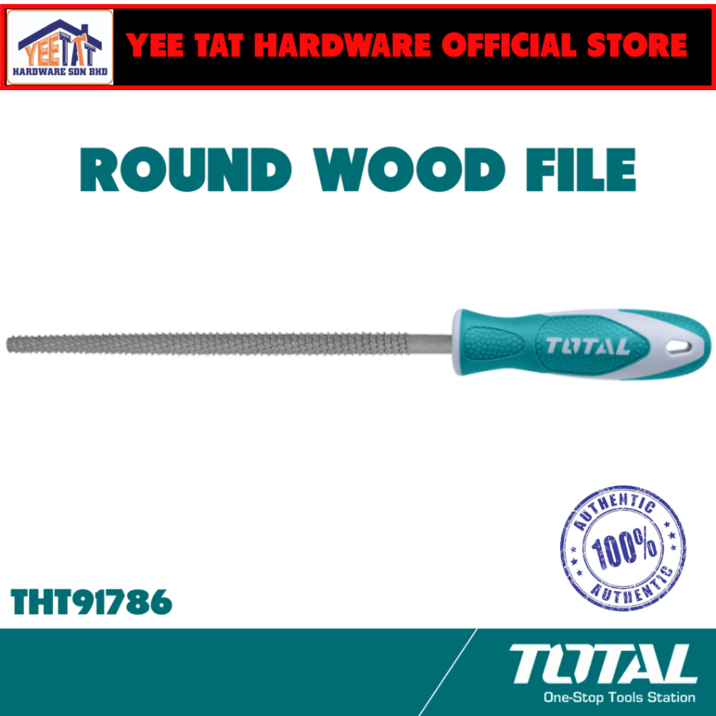 [ TOTAL ] THT91786 Round Wood File 8" | Shopee Malaysia