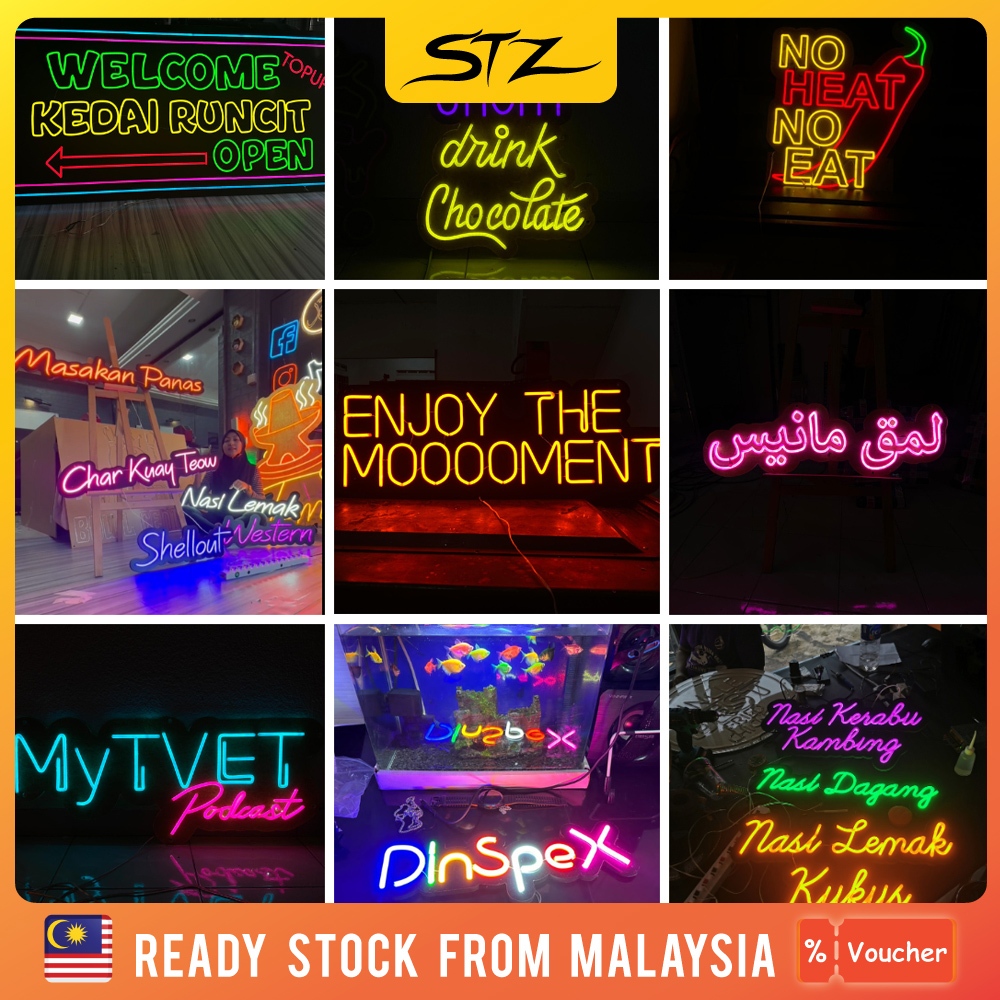 Neon LED Wording Font Advertising Signage Lighting Decoration Business ...