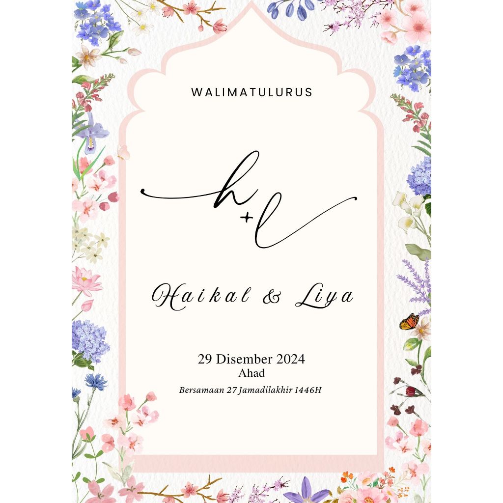 Kad Kahwin Digital | Ecard | Siap dalam 48 jam | Wedding Invitation ...