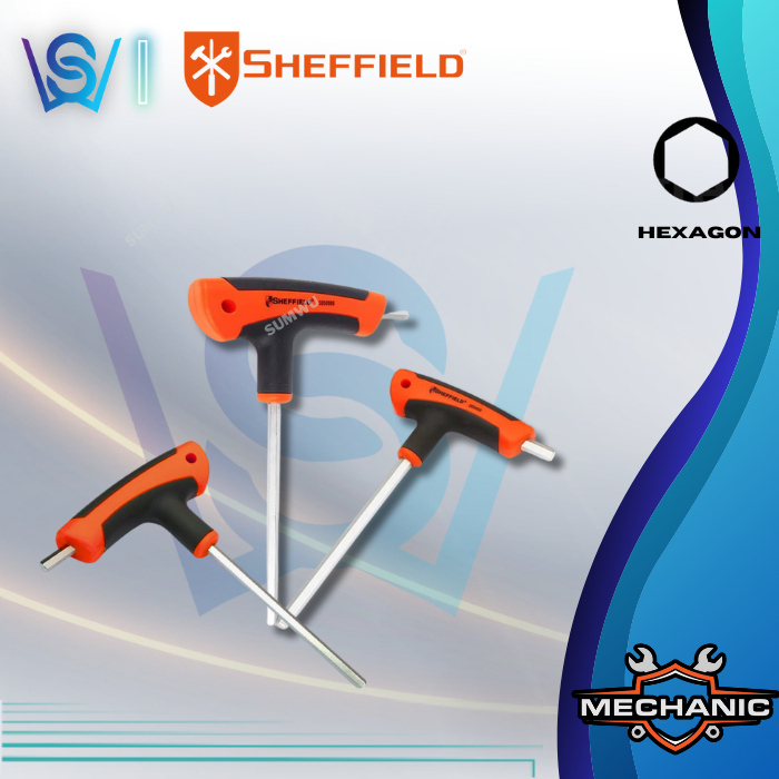 SHEFFIELD S2 T Handle Two Way Hex Key (2.5 - 8MM) (METRIC) Allen Wrench ...