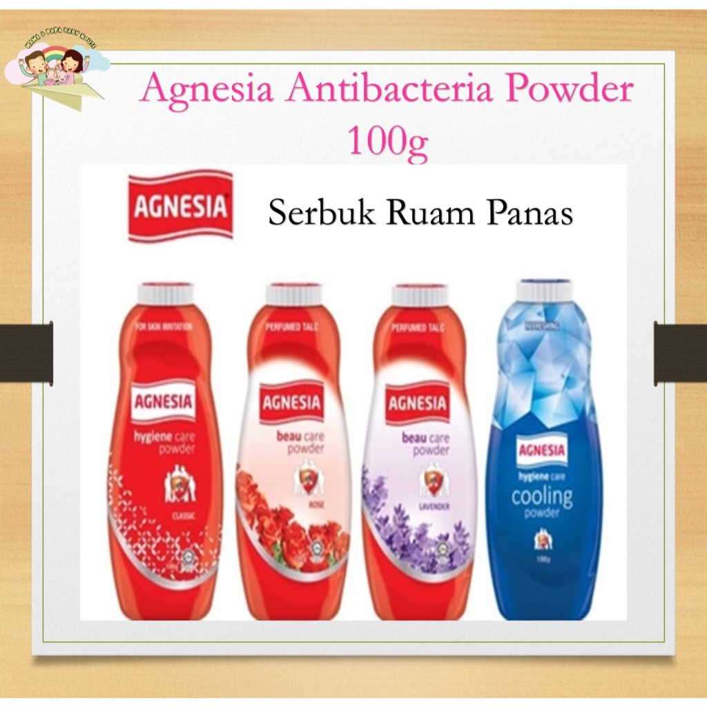 Agnesia Antibacterial Powder Bedak Sejuk Serbuk Ruam Panas Prevents ...