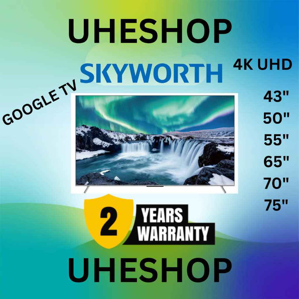 SKYWORTH 4K UHD Eye Care Series Google TV SUE7600 43" to 75" 43SUE7600 ...