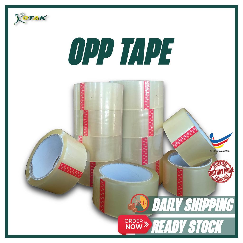 OPP Tape 48 mm x 80m transparent packaging clear adhesive tape | Shopee ...