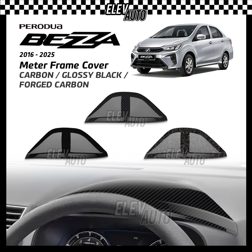 Perodua Bezza 2016 - 2025 Meter Frame Cover Carbon Fiber Black Interior ...