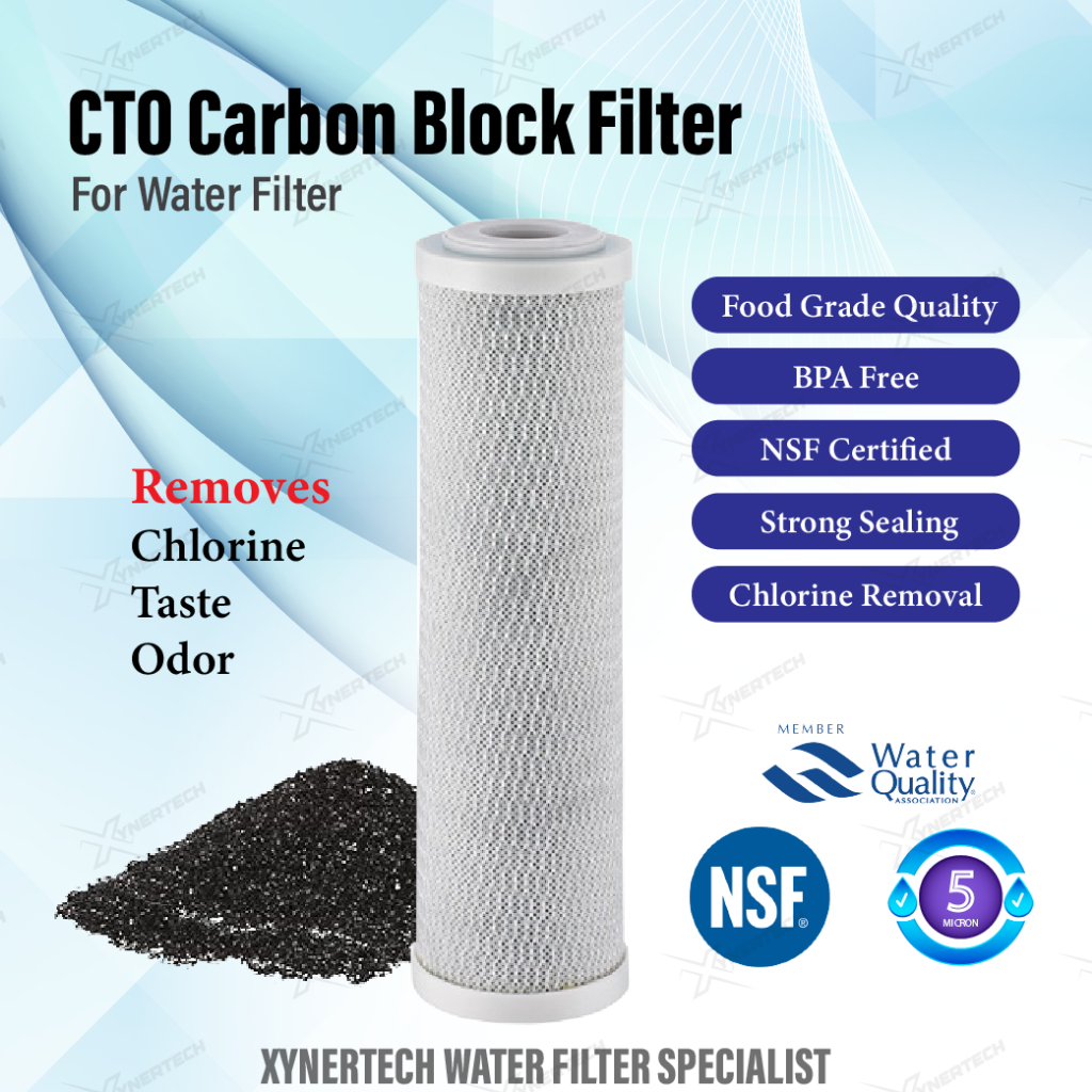 10" CTO Activated Carbon Block Water Filter Replacement For Housing ...