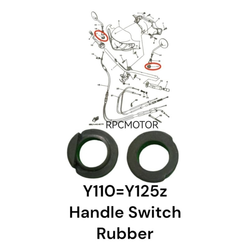 YAMAHA Y110 SS2 Y1102 3YR Y100 Y125ZR Y125 HANDLE SWITCH RUBBER OEM 1 pics RM4. 00 | Shopee Malaysia