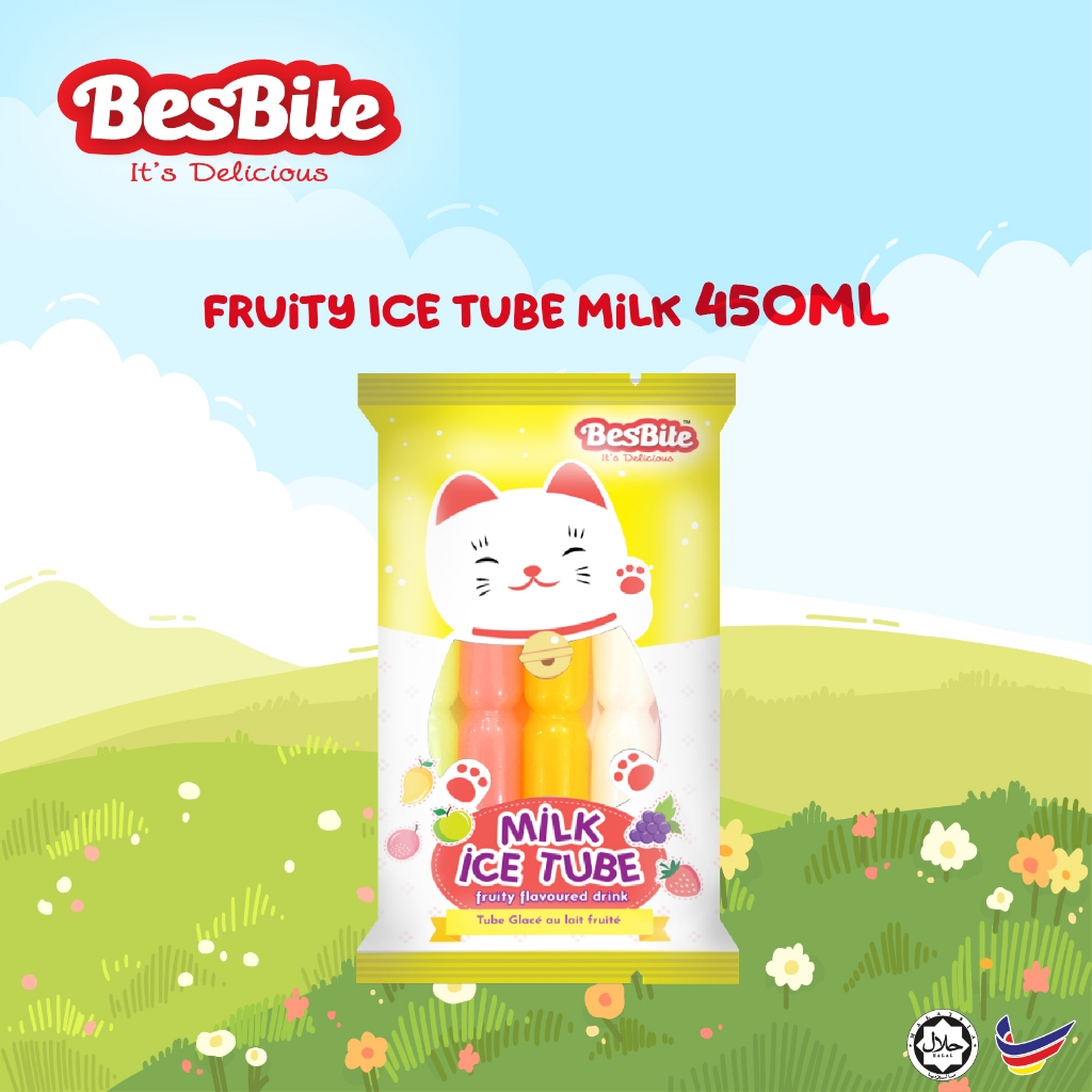 [450ml] BesBite Milk Ice Tube | Fruity Flavoured Drink | Ice Tube ...