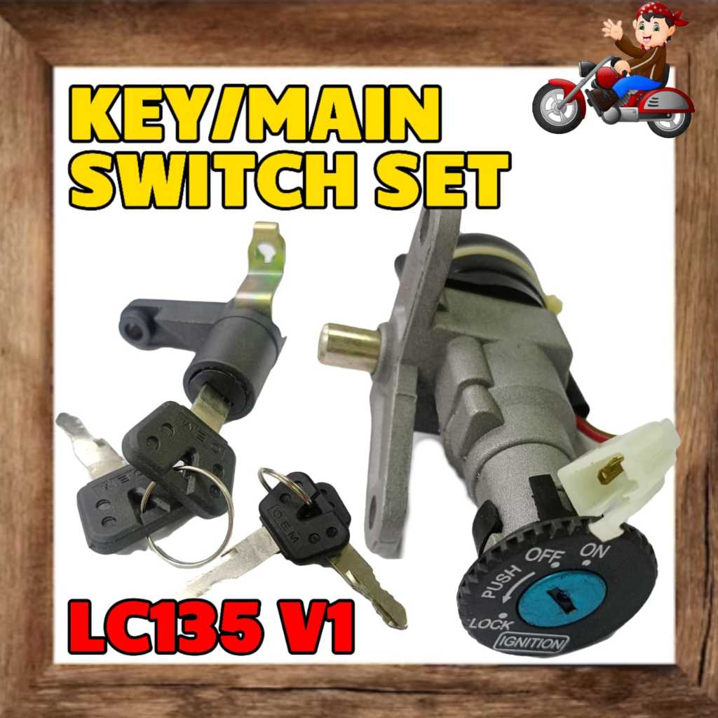 LC135 V1 MAIN SWITCH SET ORIGINAL JDP KUNCI SWITCH SET IGNITION KEY SET ...