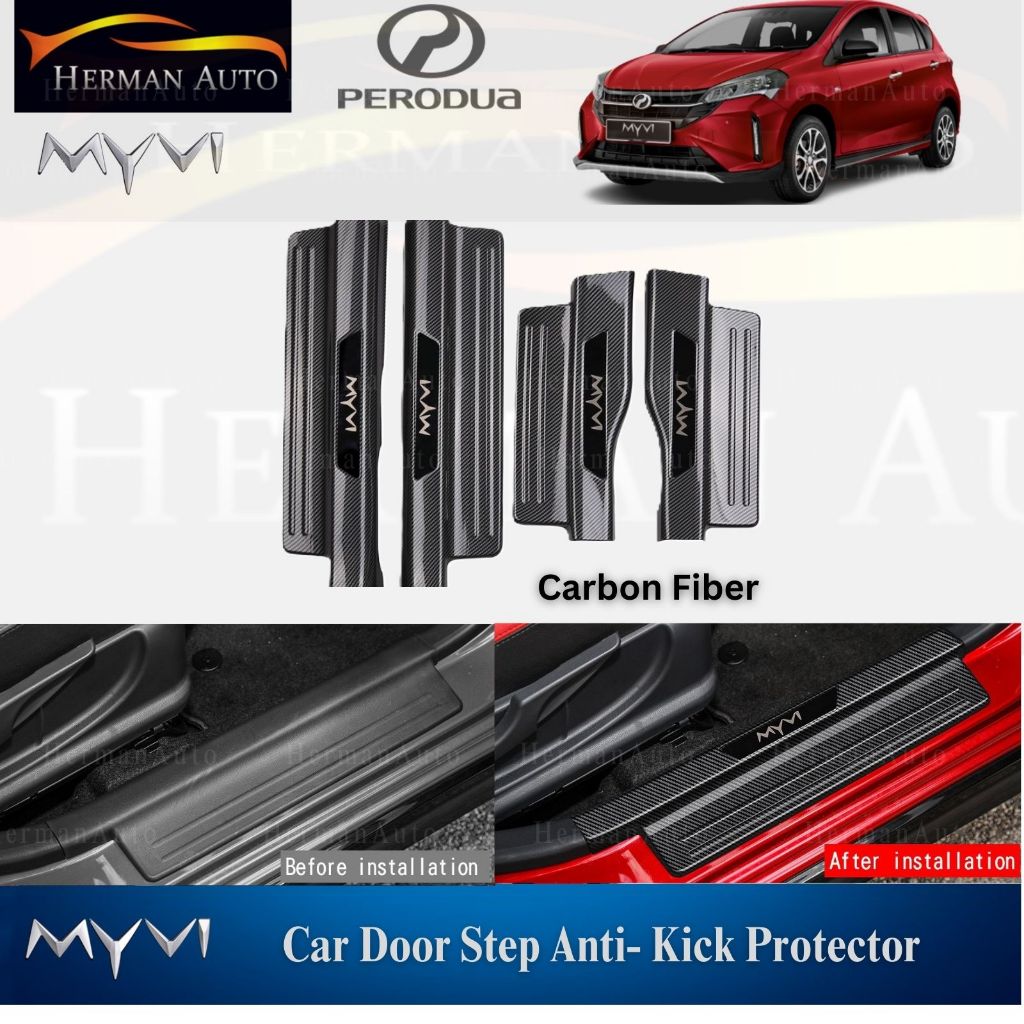 HermanAuto Perodua Myvi MG3 2018-2025 Car Carbon Fiber Interior Side ...