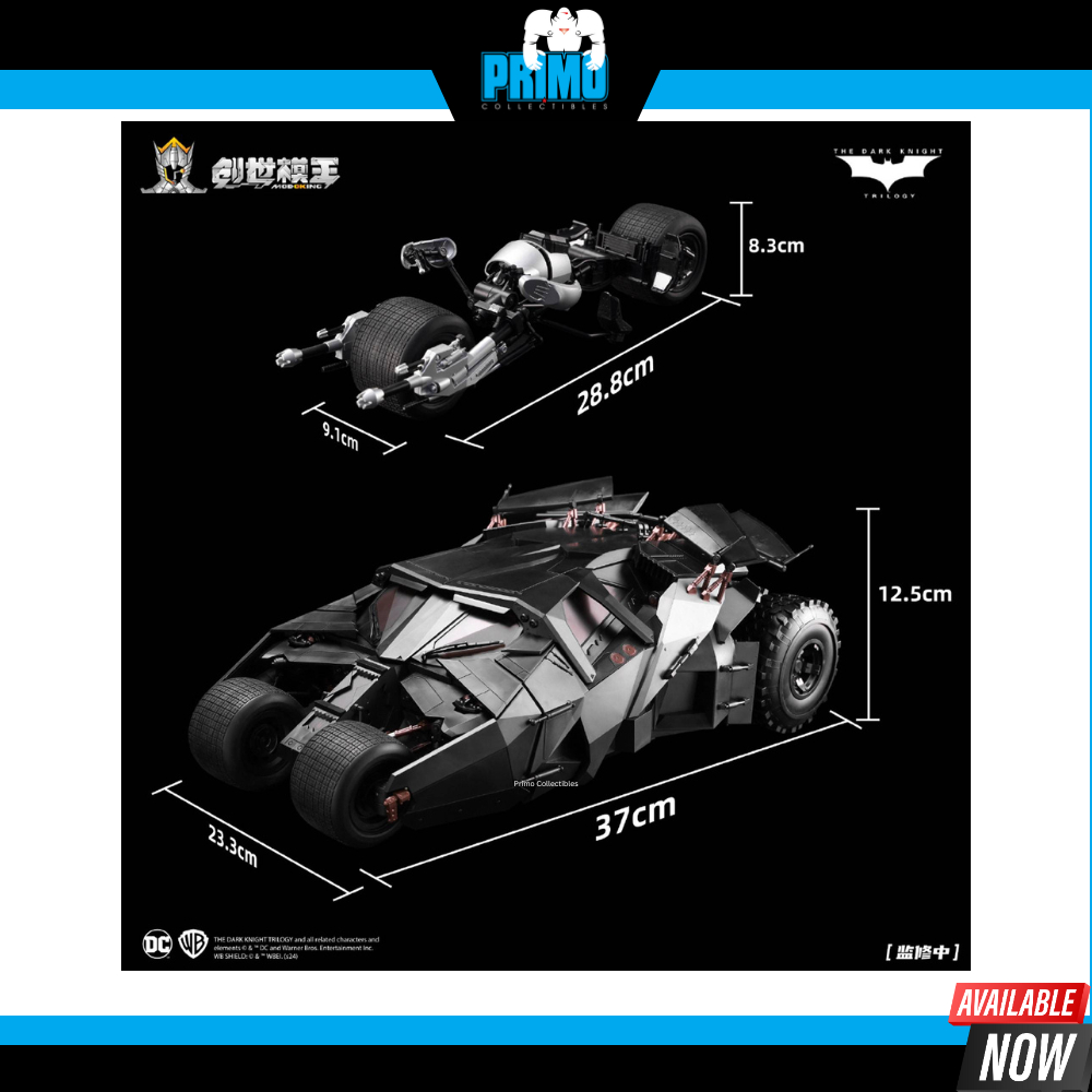 Modoking - The Dark Knight Tumbler and Bat-Pod 1/12th scale Plastic ...