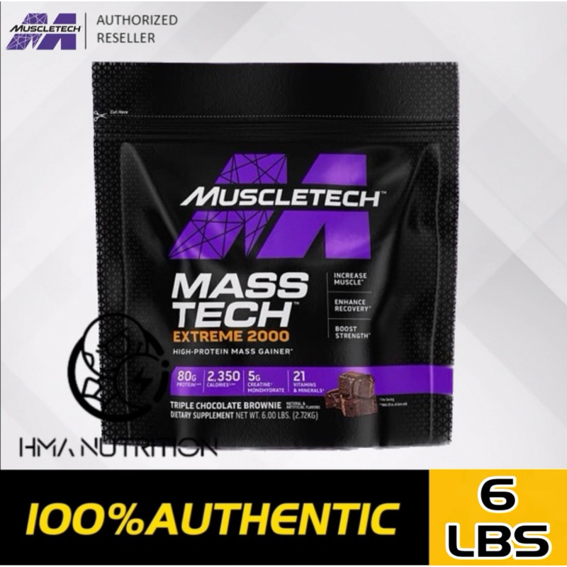 MuscleTech Mass Tech Extreme 2000 (6lbs) Weight & Mass Gain, Muscle ...
