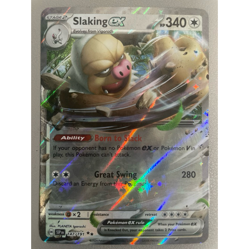 Pokemon PTCG SV08 Surging Sparks - 147/191 Slaking ex | Shopee Malaysia