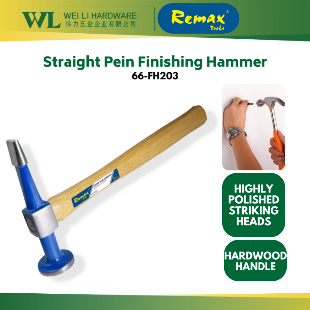 REMAX Straight Pein Finishing Hammer Heavy Duty 66-FH203 /Pein Hammer ...