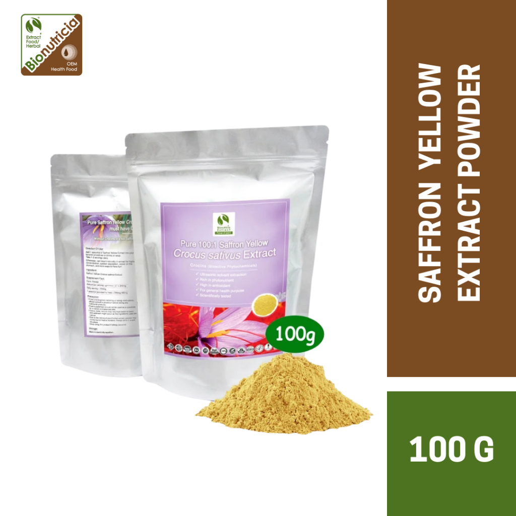 Bionutricia Saffron Yellow (Crocus sativus) Standardized Extract Powder ...