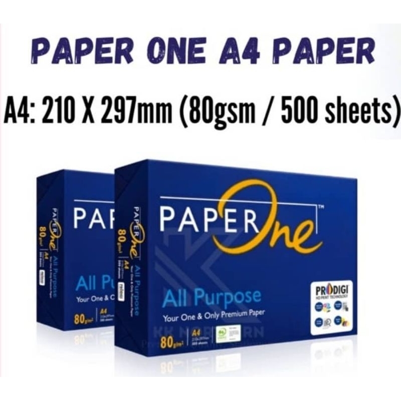 A4 Paper All Purpose Premium 80gsm (500 sheets) One Photo Copy Kertas ...