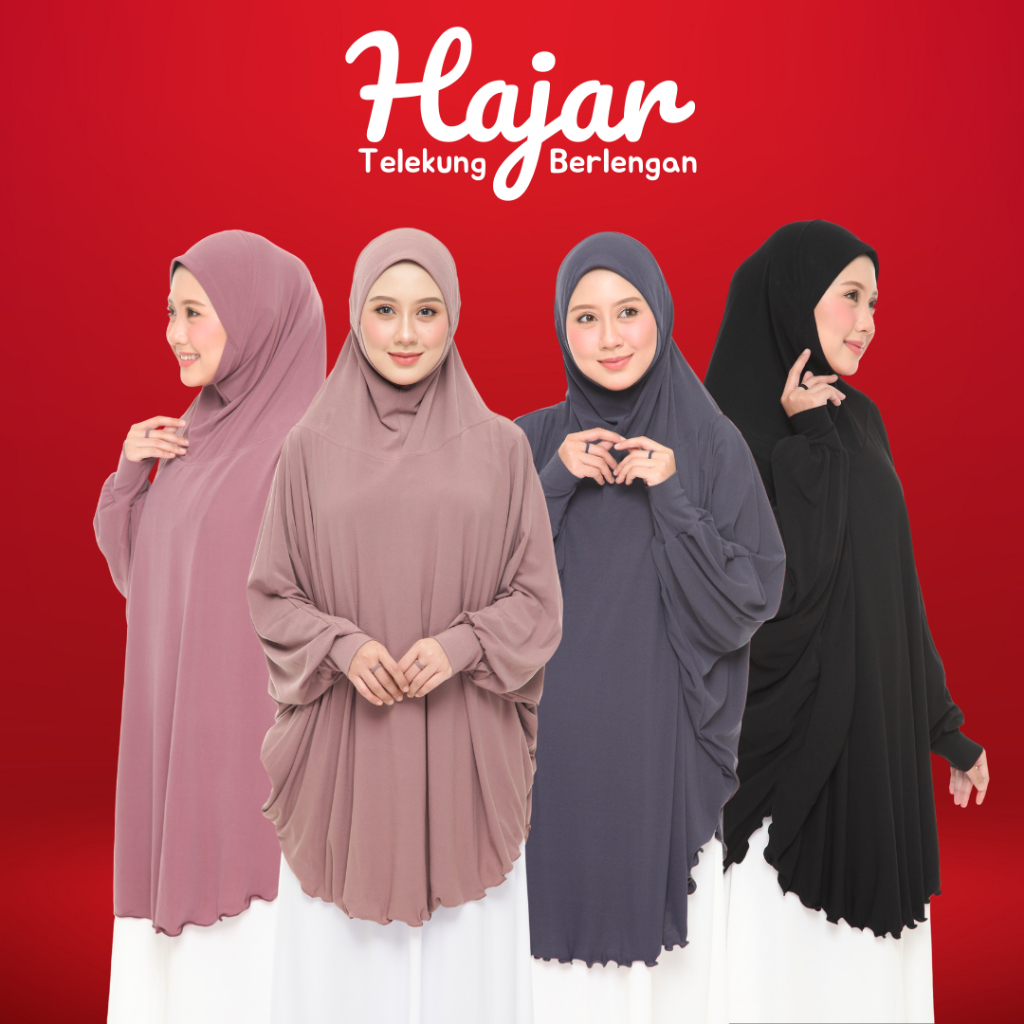 Telekung Berlengan Hajar No Pleated Ironless Mini Telekung Ironless Umrah Haji Travel | Shopee ...