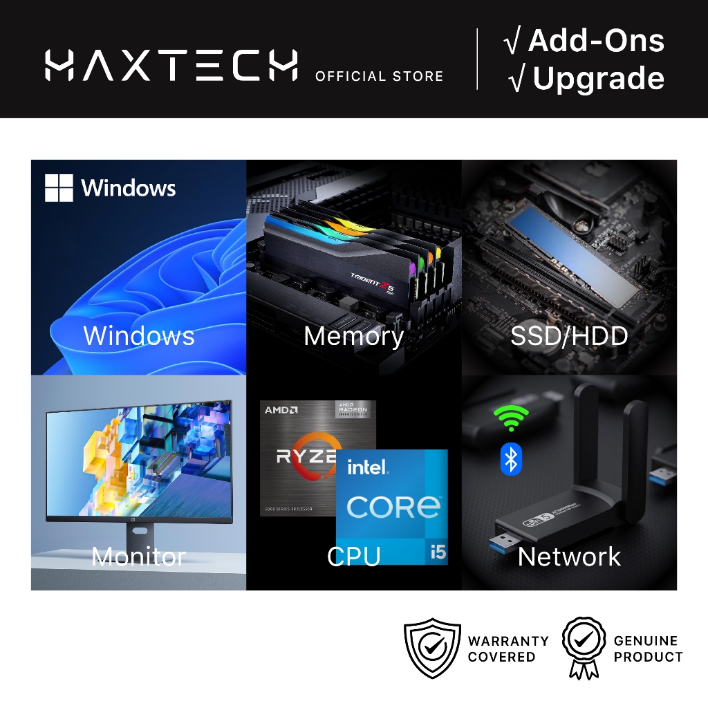 HAXTECH PC Package [ Add-Ons / Upgrade ] | Shopee Malaysia