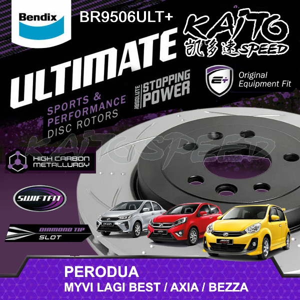 Bendix Ultimate+ | Front Disc Brake Rotors for Perodua Myvi Lagi Best ...