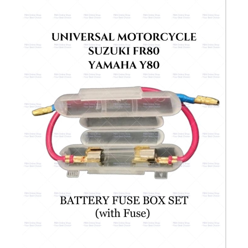 UNIVERSAL MOTORCYCLE/SUZUKI FR80/YAMAHA Y80 BATTERY FUSE BOX SET with ...
