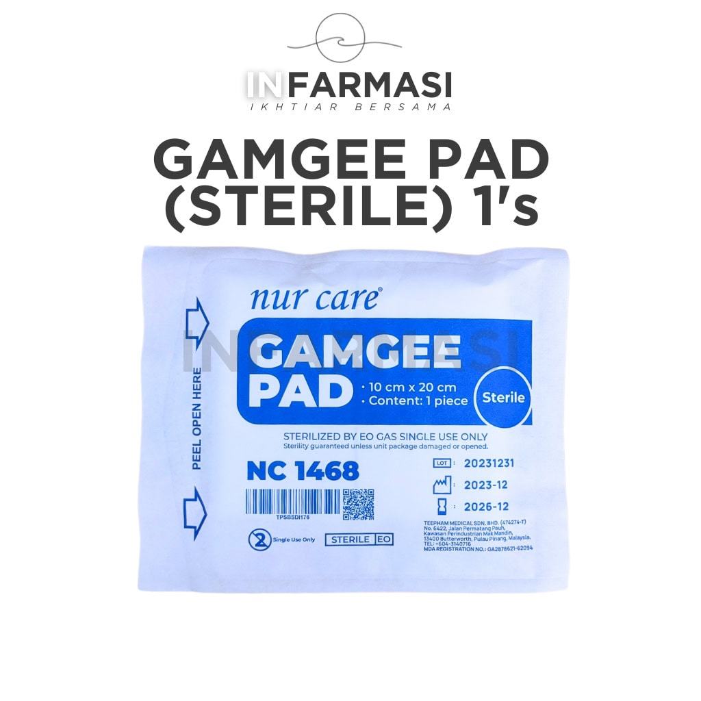 Nur Care Sterile Gamgee Pad 10cm x 20cm | 1 Keping | Penjagaan Luka ...