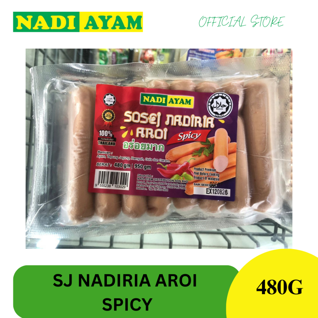 [HALAL] SOSEJ NADIRIA AROI SPICY/ORIGINAL/GARLIC 480G | Shopee Malaysia