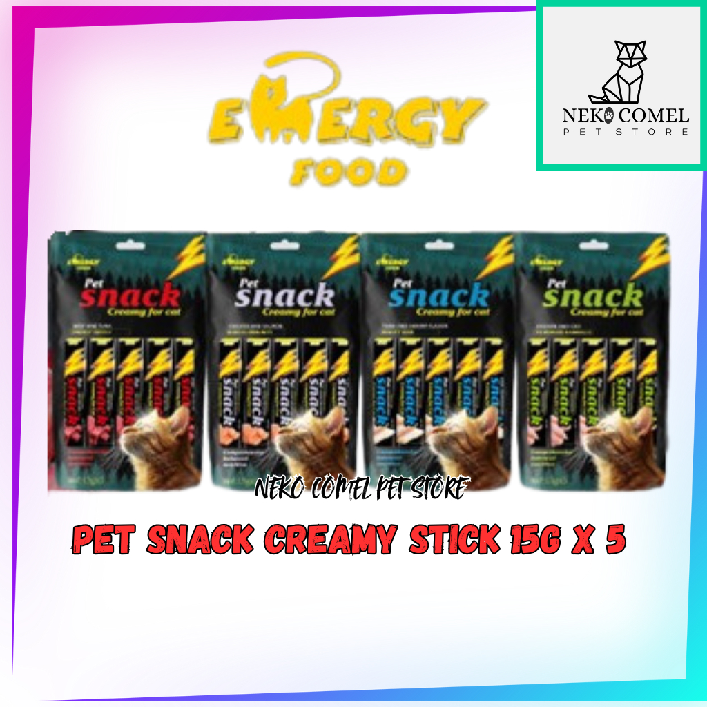 ENERGY FOOD Pet Snack - Cat Creamy Stick 15g x 5 / Catlick / Cat Treats ...