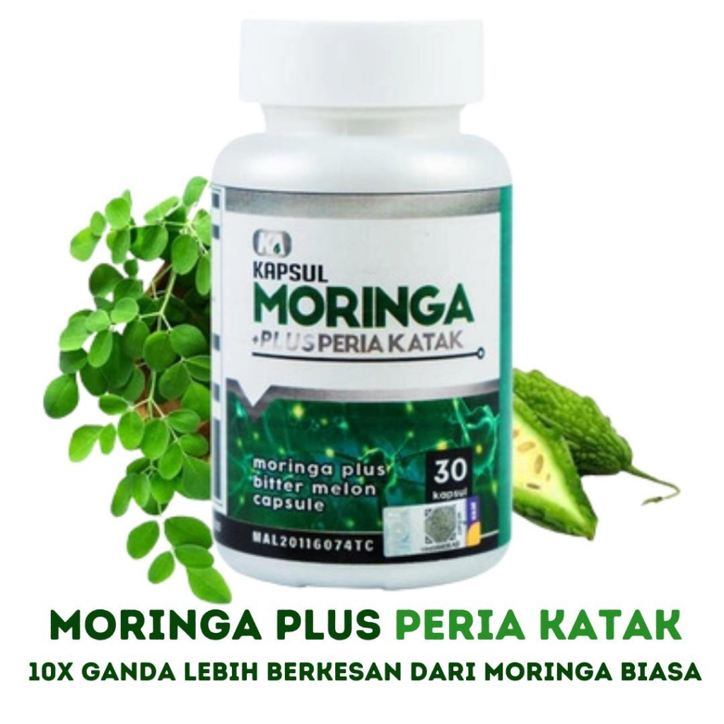 (HQ STOK) KA Kapsul Moringa Plus Peria Katak 100%ASLI | Shopee Malaysia