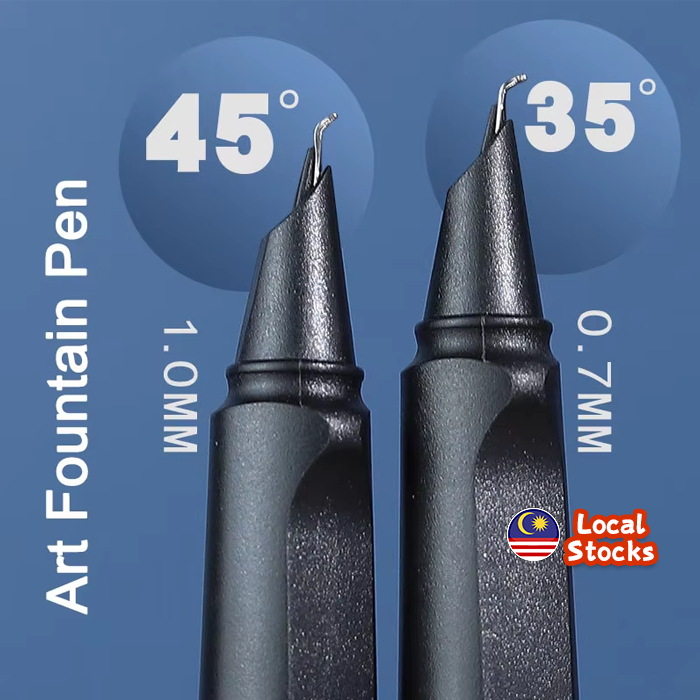 Artist Curved Pointed Hard Pen 0.7mm 1.0mm Thin Gold Calligraphy ...