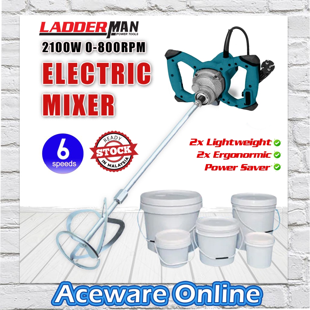 LDM 5115 2100W Handheld Electric Cement Concrete Paint Mixer Mortar ...