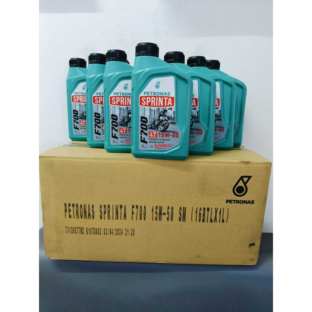 WAJAH TERBARU !!!! FULL BOX 16 BOTOL - PETRONAS SPRINTA F700 15W-50 ...