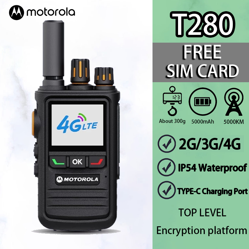 【Free Sim Card】Motorola walkie talkie 5000KM 280 Pro Top level ...