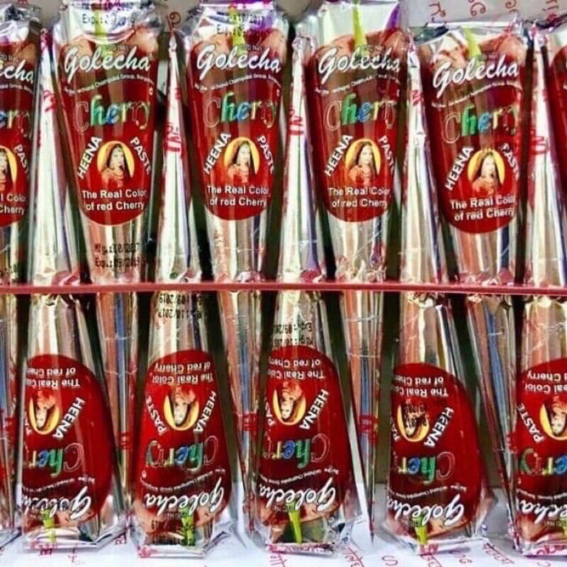 INAI GOLECHA CHERRY INAI KUKU/INAI TANGAN LUKIS WARNA MERAH | Shopee ...