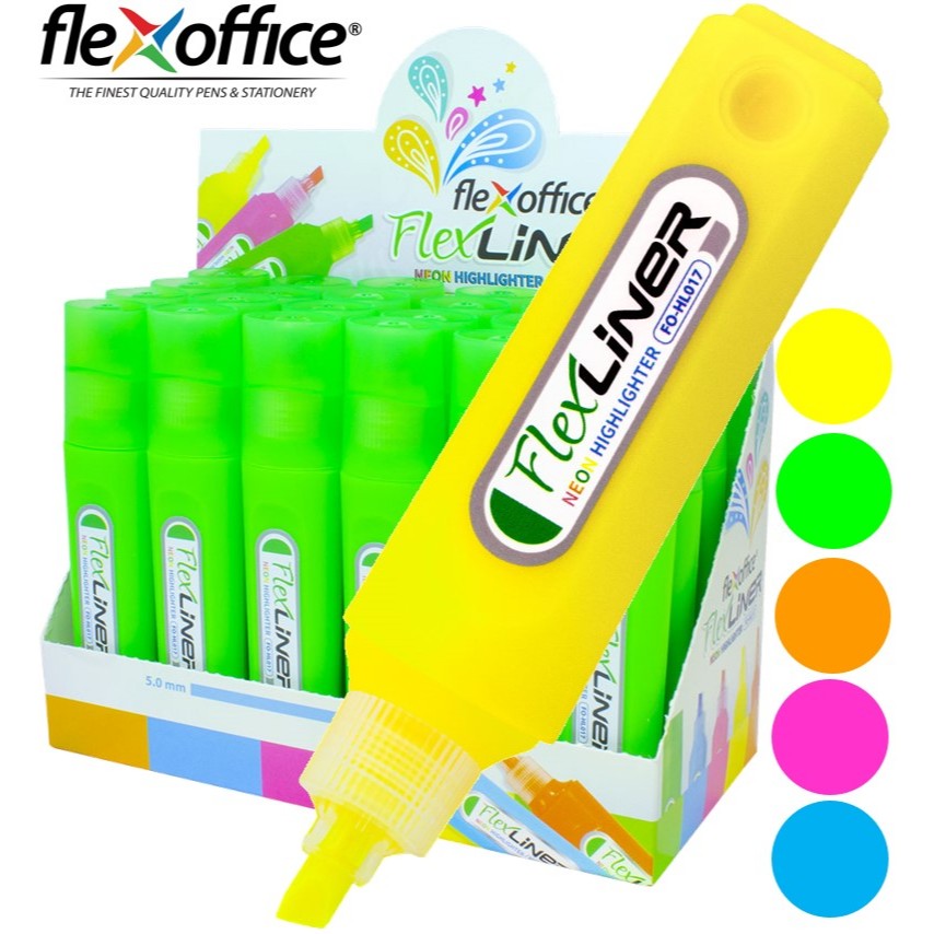 FlexOffice Highlighter FO-HL017 bevel tip text marker Pen Hiliter Super ...