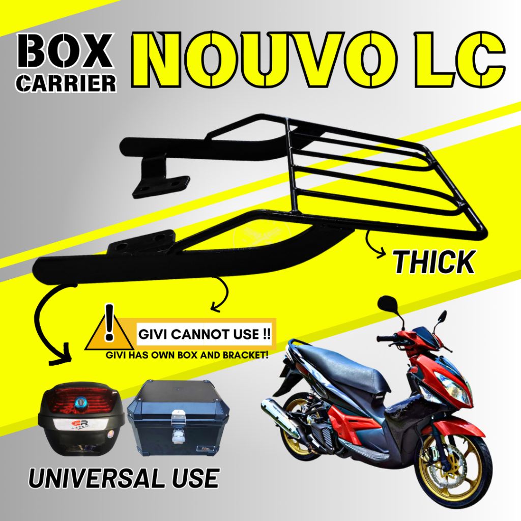 YAMAHA NOUVO LC FIRST MODEL REAR BOX MONORACK BOX CARRIER BRACKET KAKI TABAK HEAVY DUTY KOTAK ...