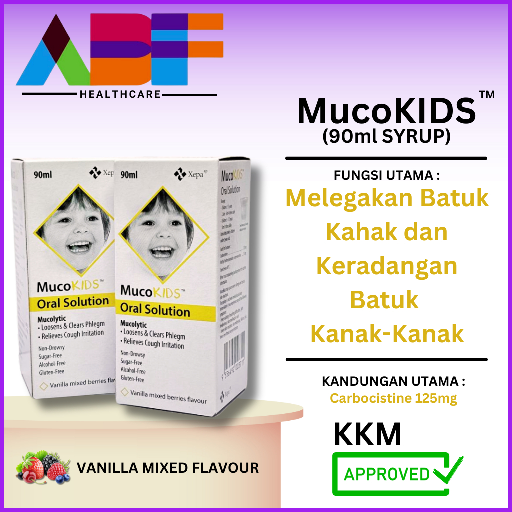 MUCO KIDS SYRUP (90ML) , UBAT BATUK KANAK-KANAK | Shopee Malaysia