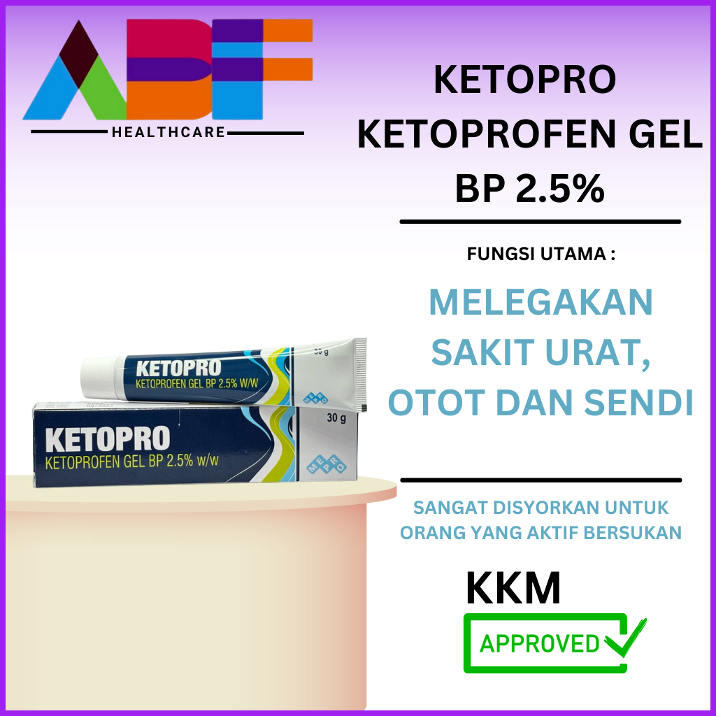 KETOPRO (KETOPROFEN GEL) - CREAM PANAS UNTUK SAKIT OTOT DAN URAT ...
