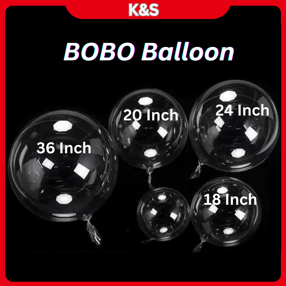 Transparent BOBO Balloon [18 20 24 36] Clear BoBo Bubble Balloon Belon ...