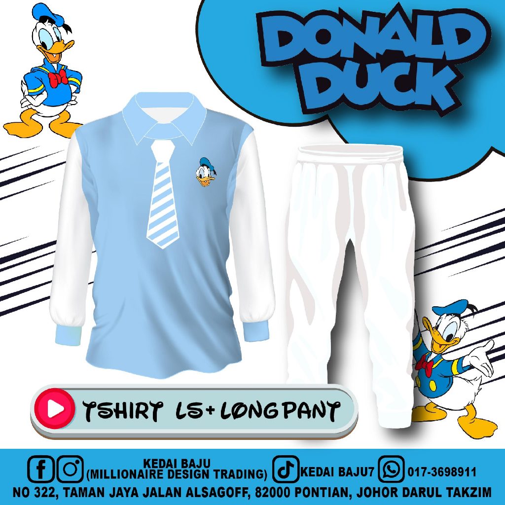 DONALD DUCK | 唐老鸭 | Donald Duck | Costume Kid Adult Outfit Matching Set ...