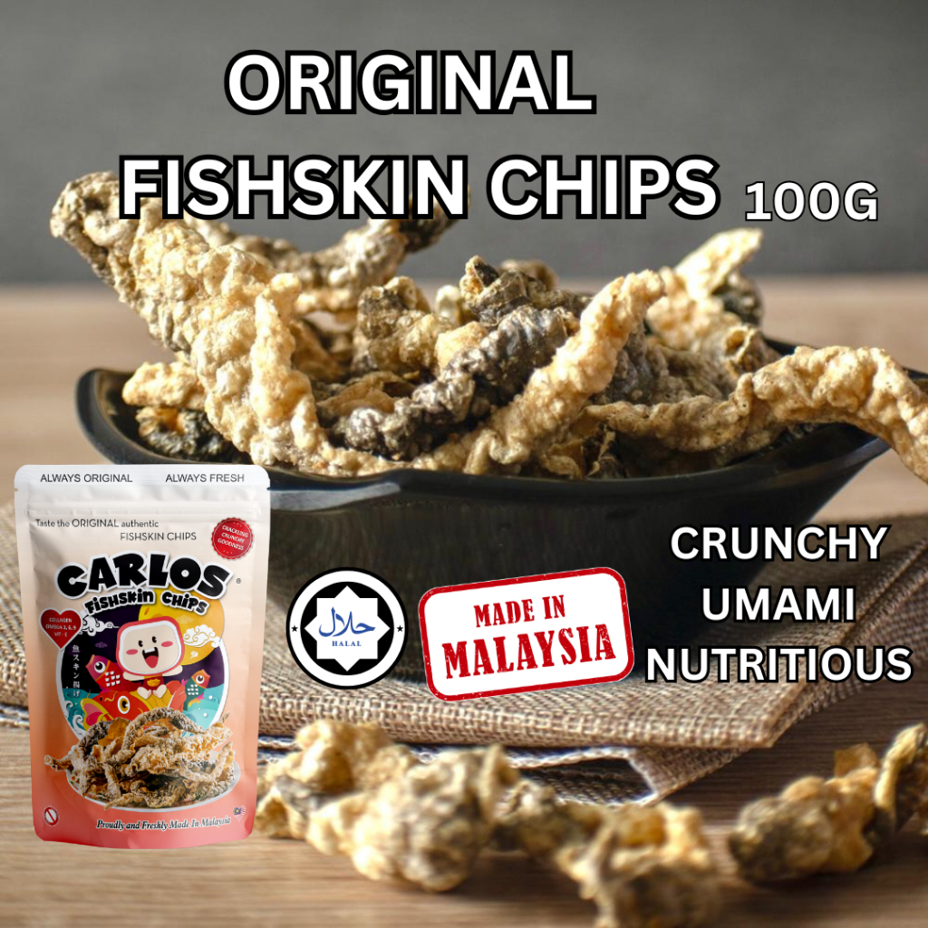 Halal [CARLOS] fish | premium fish skin chips (keropok ikan) 零食 bag ...