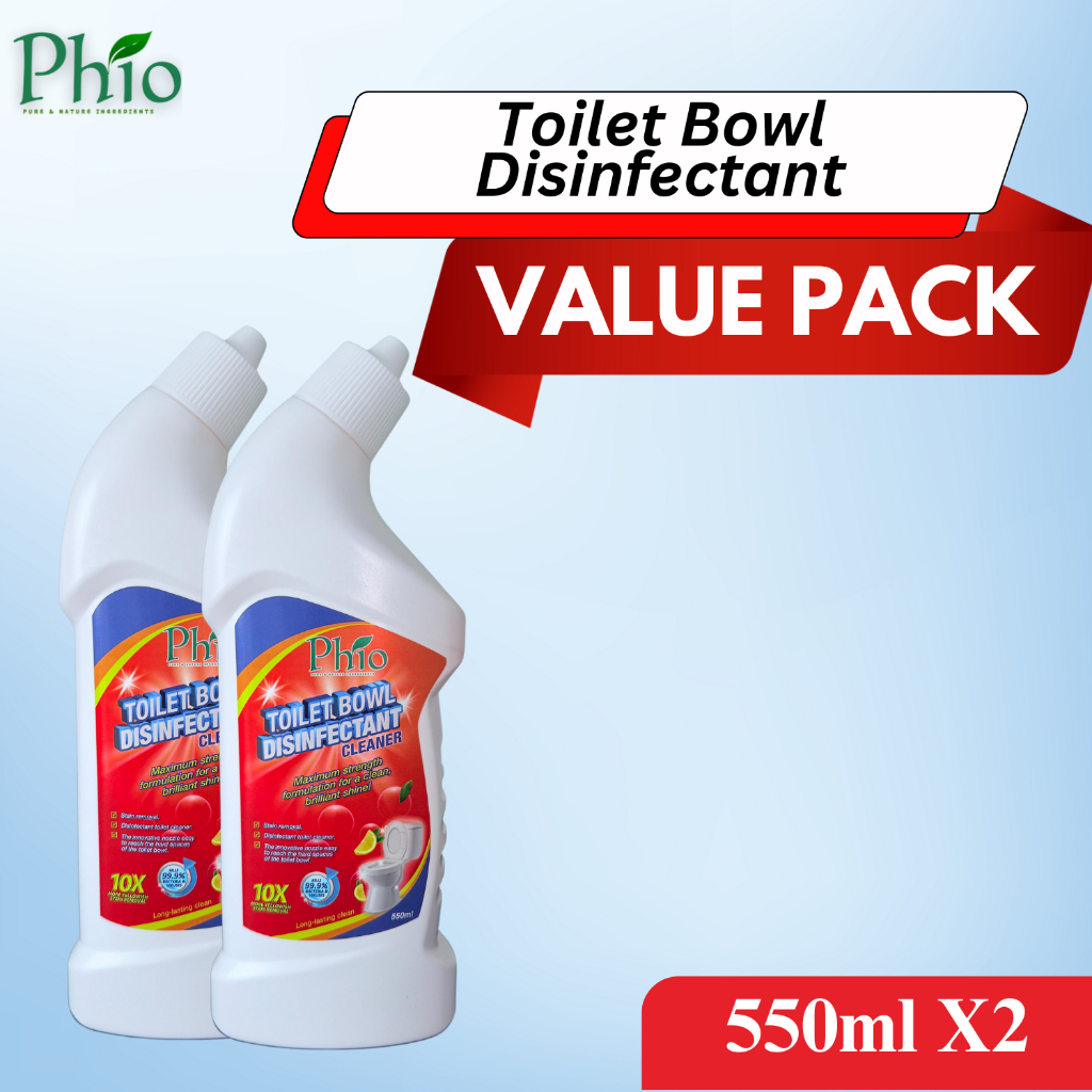PHIO Toilet Bowl Disinfectant 550ml x 2s Pencuci Mangkuk Tandas ...
