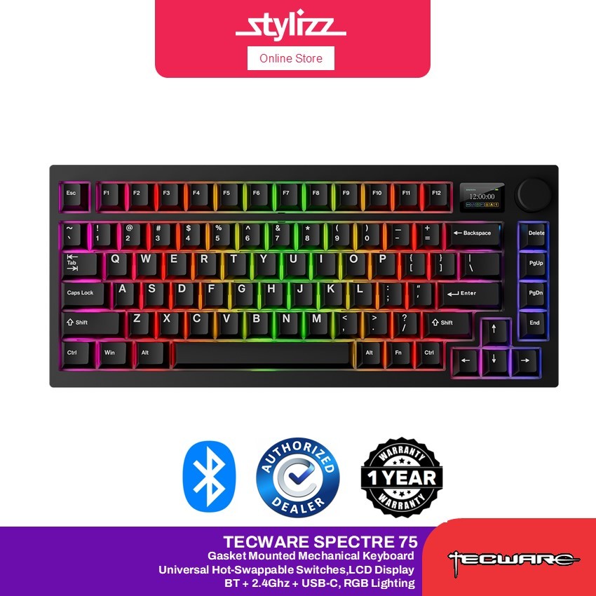 TECWARE SPECTRE 75 / 96 MECHANICAL GAMING WIRELESS KEYBOARD - HOT ...