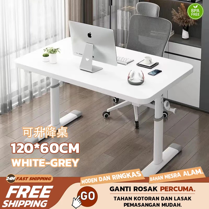 【FREESHIP+COD】120cm Standing Gaming Desk Adjustable Height Table Gaming ...