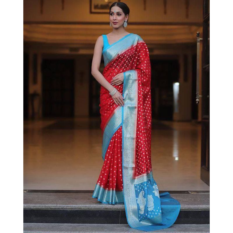 2024 NOV RED SILK SAREE | KAIN SARI INDIA DESIGN BARU| KAIN SARI INDIA ...